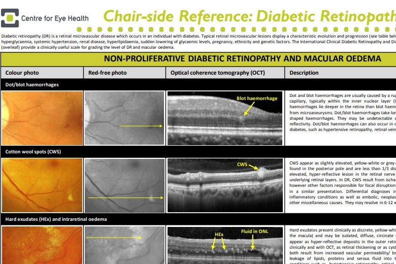 Chairside reference for diabetes