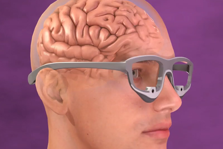 Optogenetic brain system for blindness